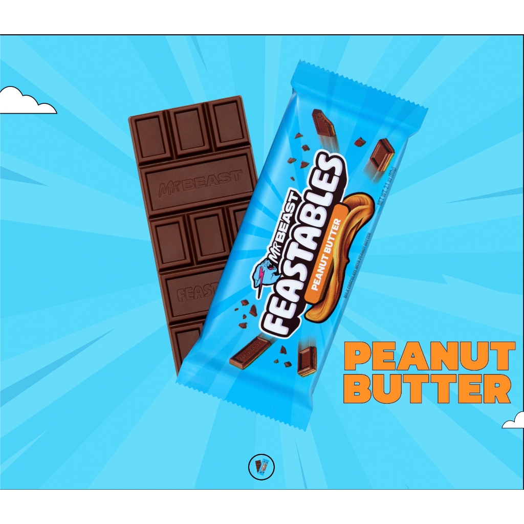 [TẶNG KÈM ĐÁ GEL] Kẹo Socola Thanh MrBeast Chocolate Vị Bơ Đậu Phộng ...