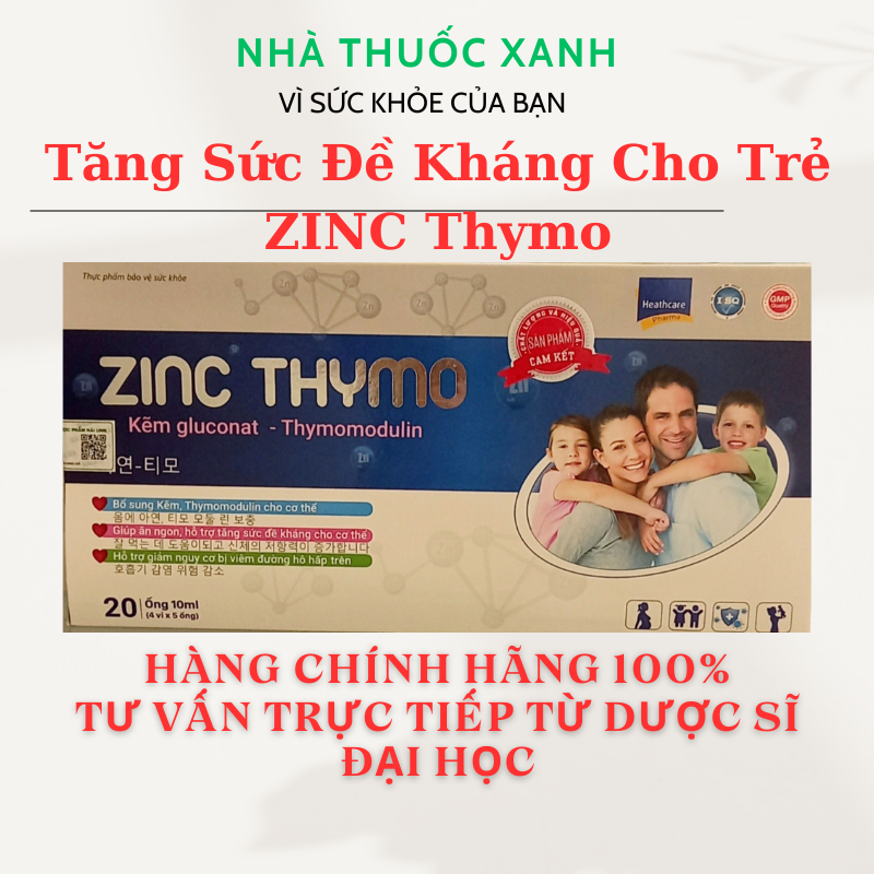 Kẽm Thymomodulin Tăng Đề Kháng Ăn Ngon ZIN C THYMO Hộp 20 Ống | Shopee ...