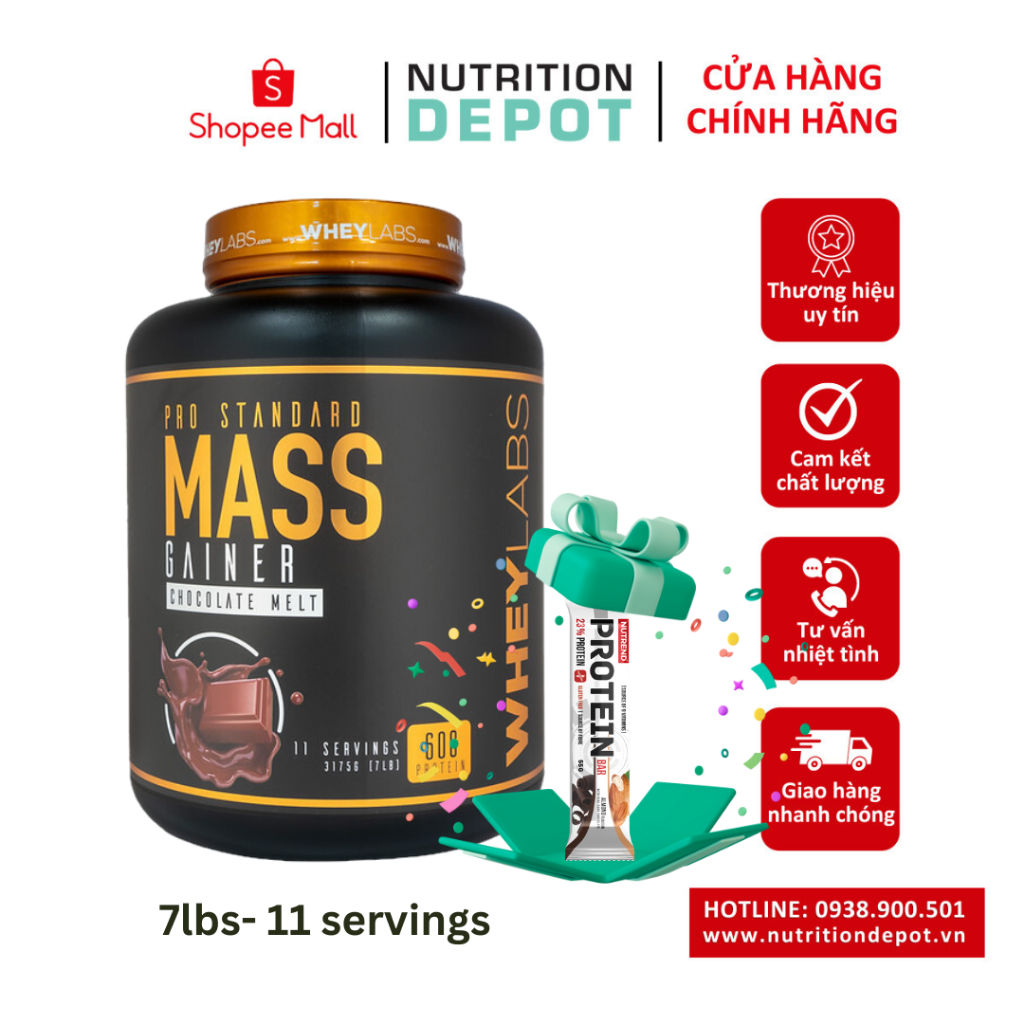 [QUÀ TẶNG] Sữa tăng cân và tăng cơ Wheylabs Mass Gainer Pro Standard 3 ...