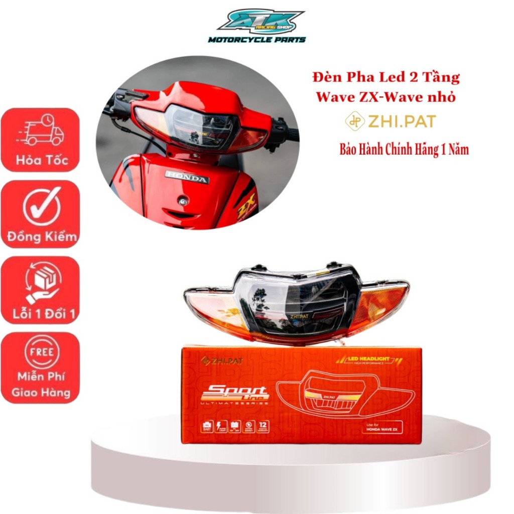 Đèn pha led 2 tầng ZHIPAT xe Wave nhỏ WAVE Zx 110 | Shopee Việt Nam