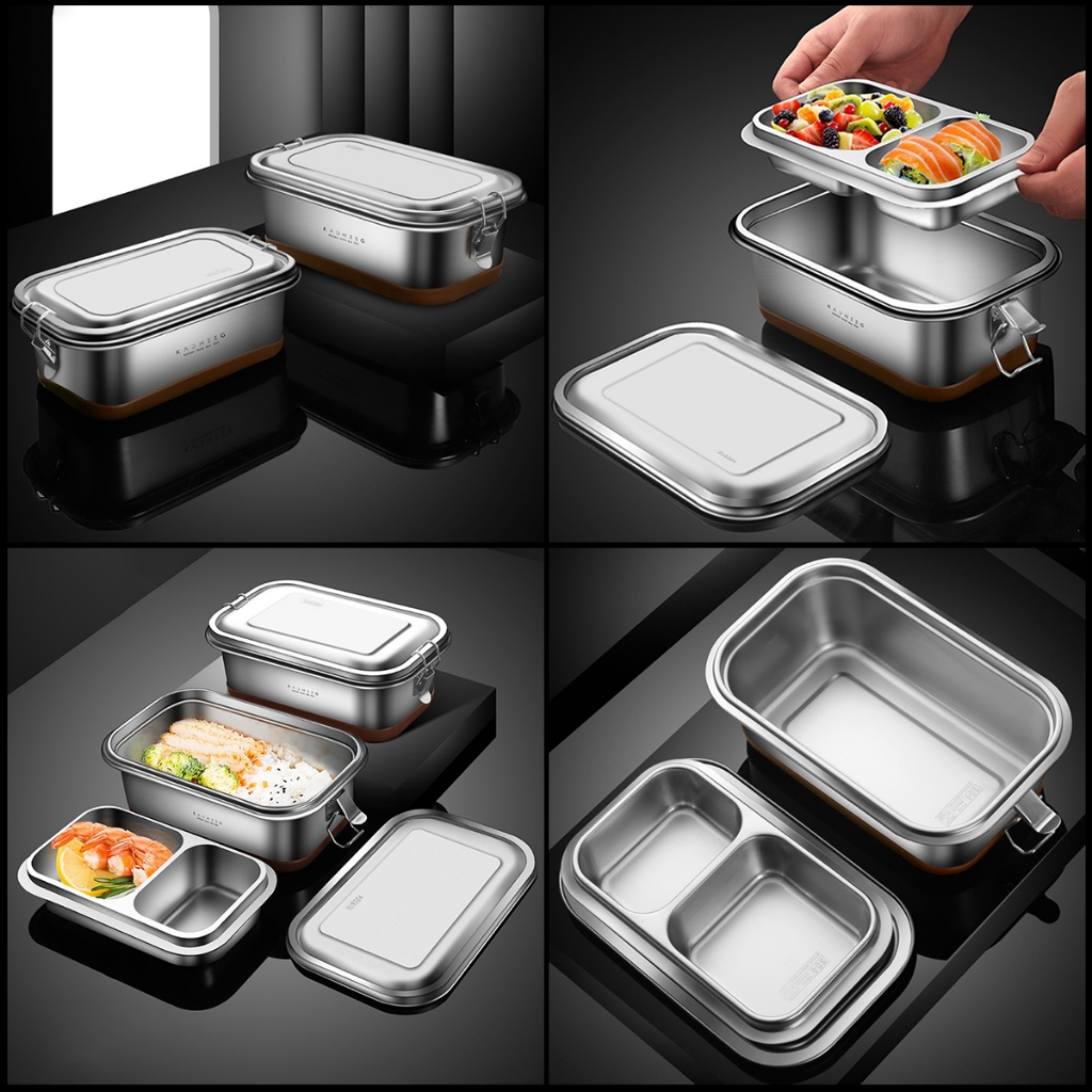 Hộp đựng cơm giữ nhiệt 2 tầng KACHEEG cao cấp | Shopee Việt Nam
