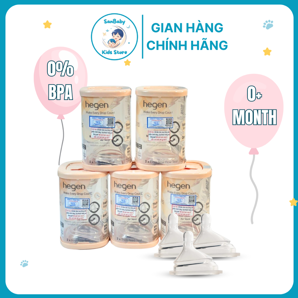 Núm Ti Hegen Cho Bé Sơ Sinh Đến Chín Tháng Tuổi Thiết Kế Thông Minh ...