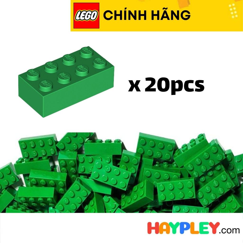 20 viên gạch LEGO 3001 Brick 2x4 Xanh lá | Shopee Việt Nam