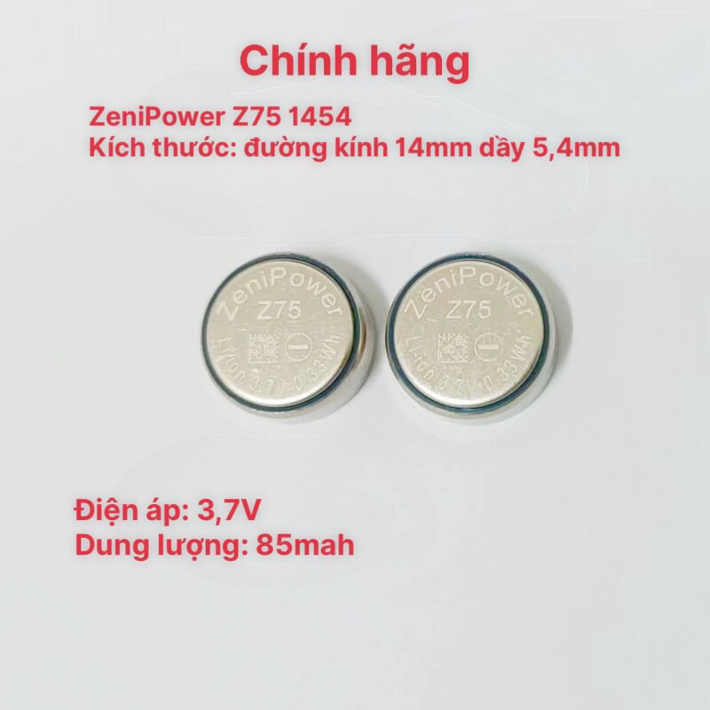 Pin Zenipower Z75 pin 1454 loại xịn chính hãng cho tai nghe sony, jbl ...