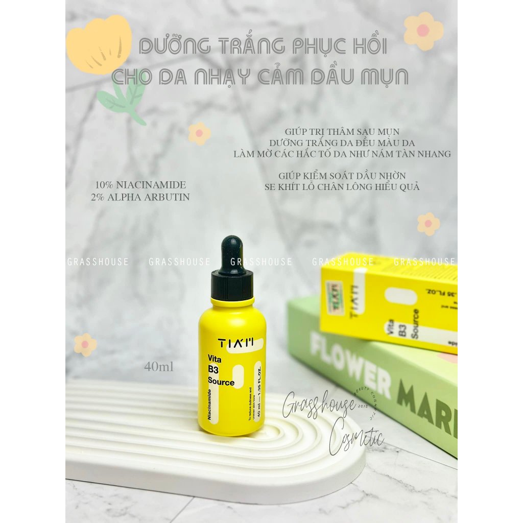 [HÀNG CÔNG TY - TEM CHỐNG GIẢ] Serum Tiam 10% Niacinamide + 2% Arbutin Dưỡng Trắng Cho Da Dầu ...