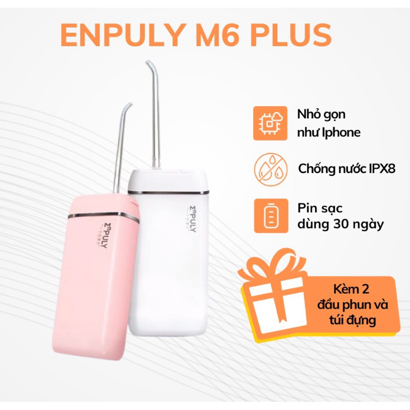 Tăm nước Xiaomi ENPULY Mini M6 Plus - Chống nước IPX8 với 3 chế độ làm sạch | Shopee Việt Nam