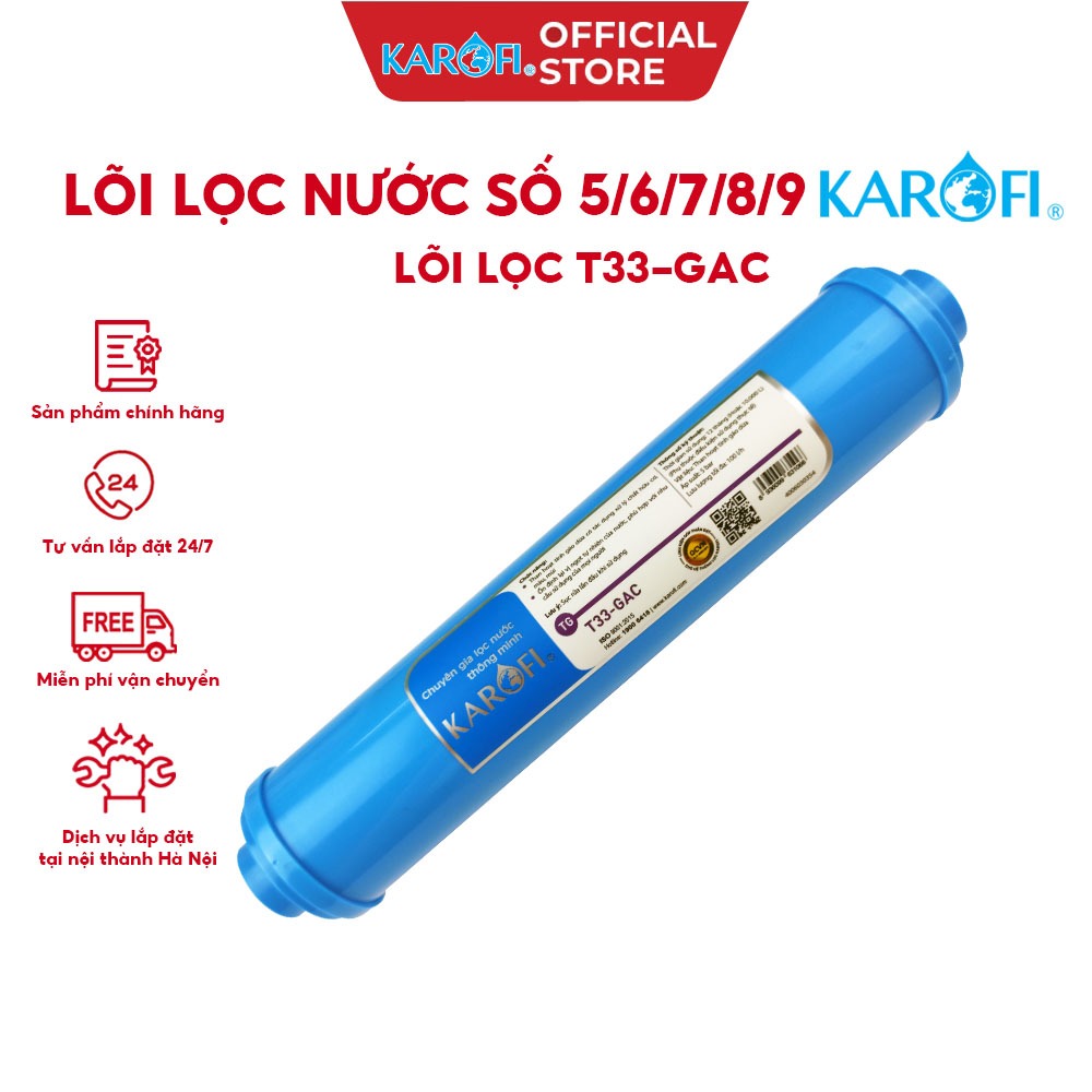 Lõi lọc nước T33-GAC Karofi - Lõi khoáng chức năng số 5/6/78/9 dùng cho máy lọc nước RO | Shopee ...