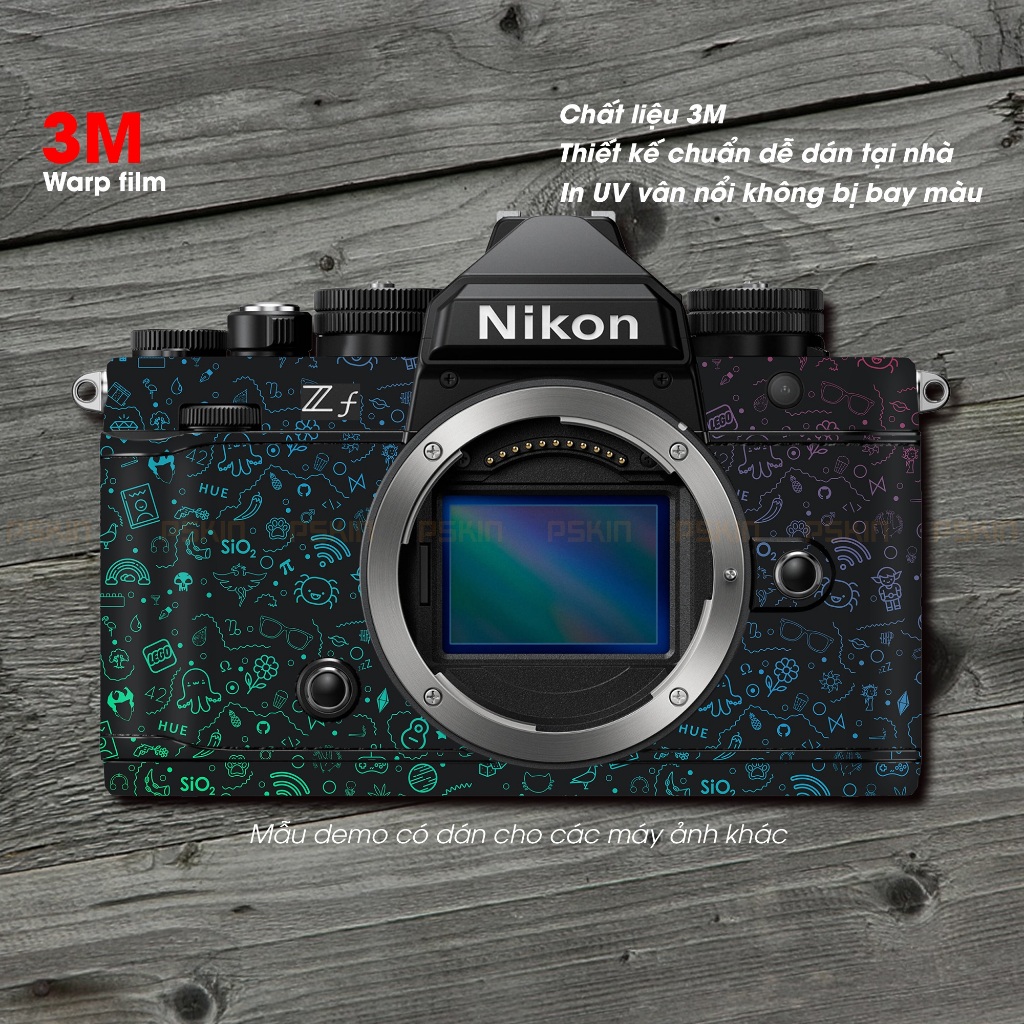 Dán skin máy ảnh body Nikon các loại Z7, Z6, DF D90 D80 D7500 D7000 D850 D700 v.v... mẫu C10 ...