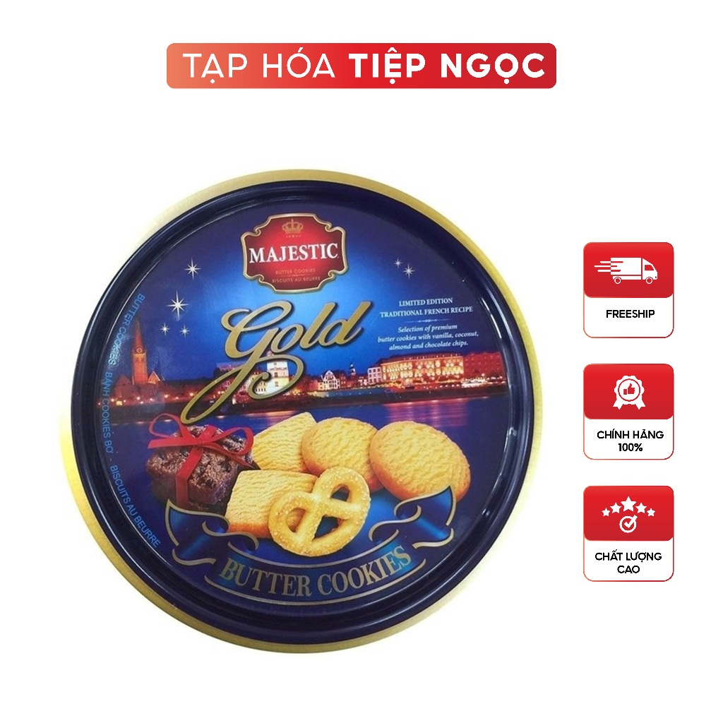 Bánh Cookies Majestic Gold Hộp Thiếc 681G | Shopee Việt Nam
