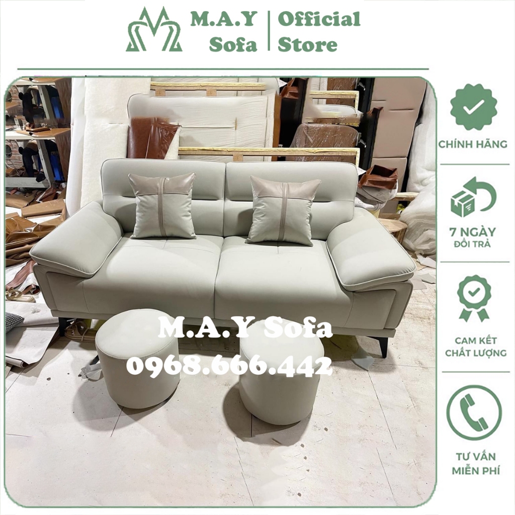 [FREESHIP HN] Ghế Sofa da cao cấp tựa bụng mã MS08 được phối màu hiện ...