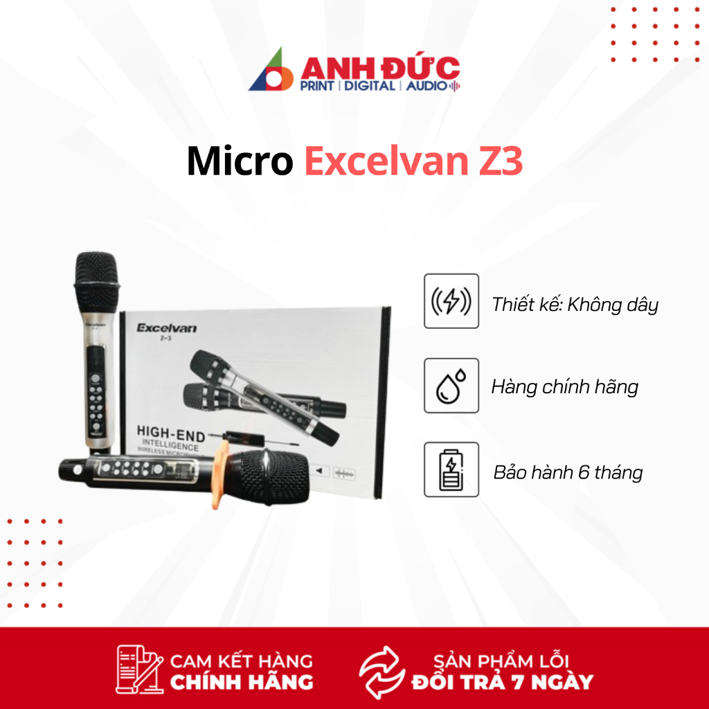 Micro Karaoke Không Dây Excelvan Z3 - Hàng Chính Hãng | Shopee Việt Nam
