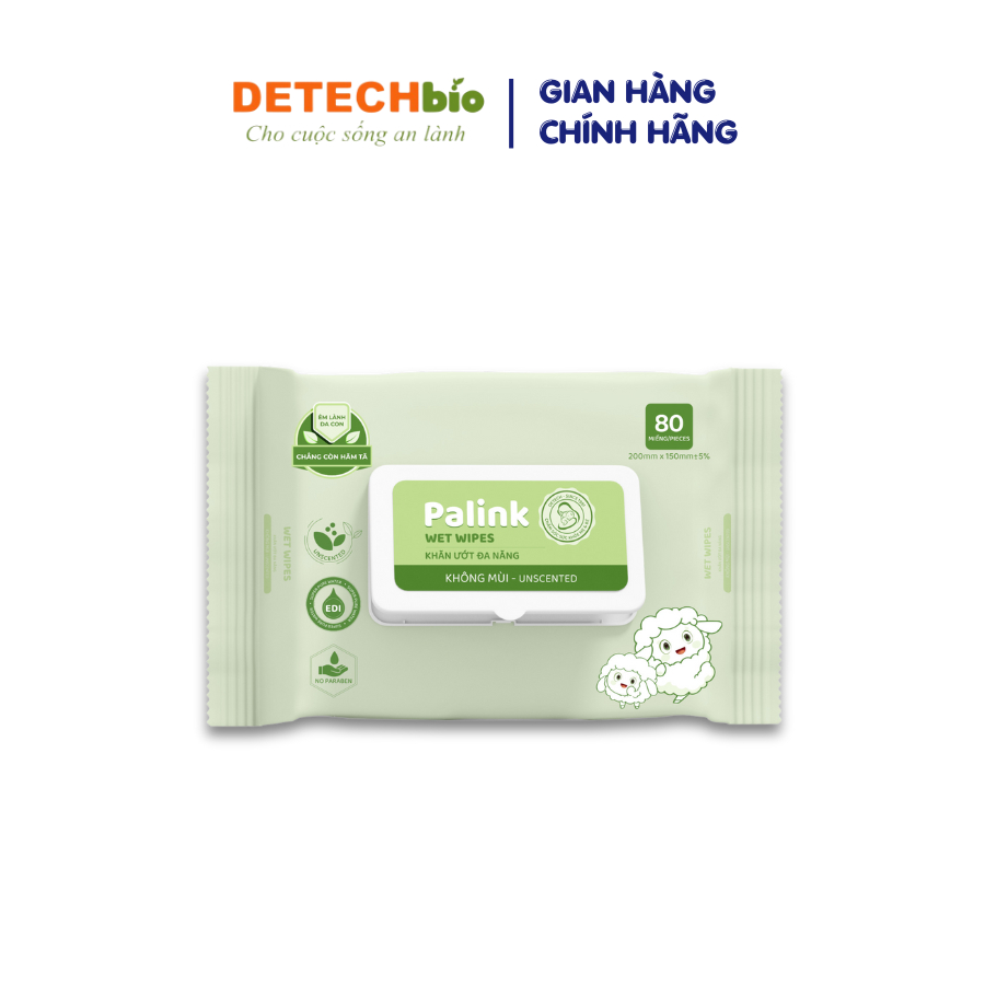 Khăn ướt Palink không mùi 80 miếng - DETECHbio | Shopee Việt Nam
