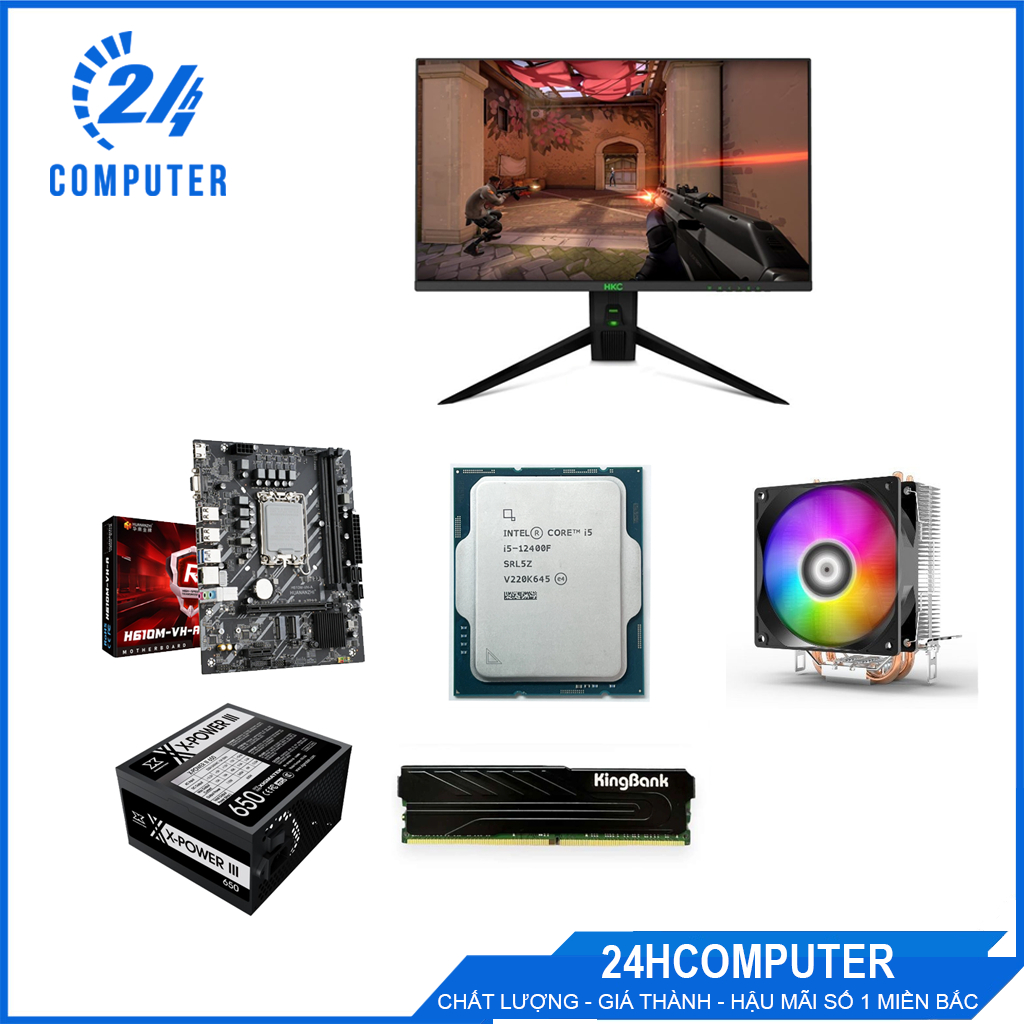 Combo Main Huananzhi H610M VH-A - CPU I5 12400F - Nguồn X-power 650 ...