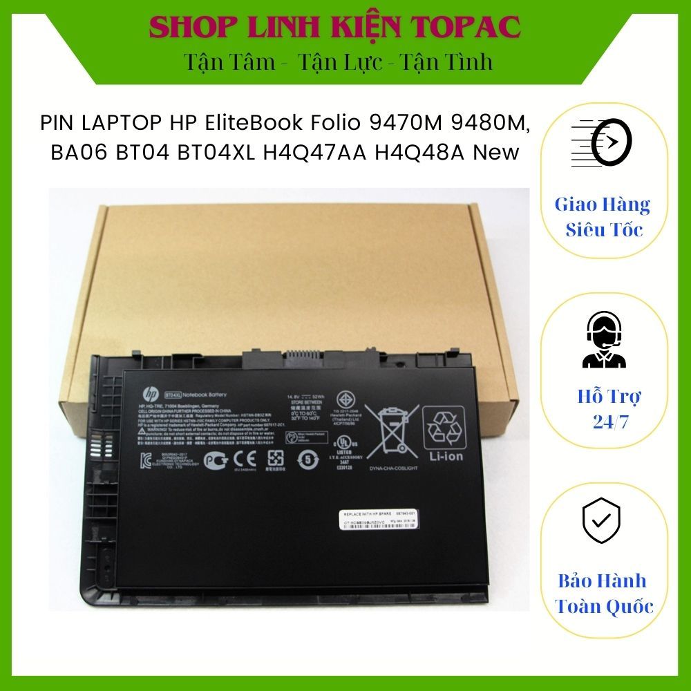 PIN LAPTOP HP EliteBook Folio 9470M 9480M, BA06 BT04 BT04XL H4Q47AA ...