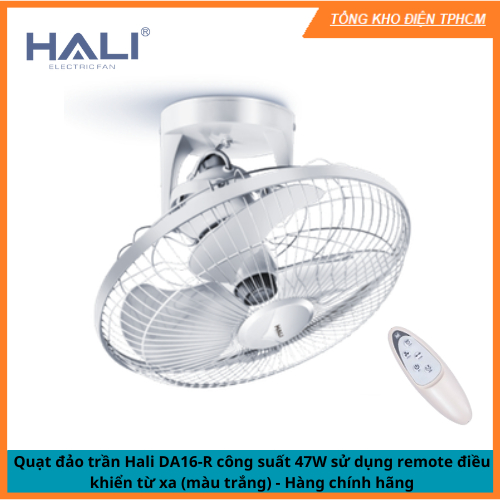 Quạt đảo trần Hali DA16-R công suất 47W sử dụng remote điều khiển từ xa ...
