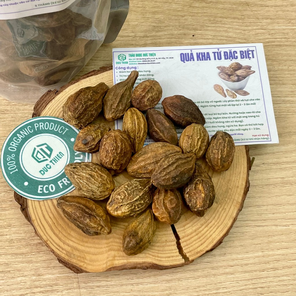 500g, 1kg Quả Kha Tử Loai 1 Đức Thiện (Khô, Sạch, Thơm) - Giảm Ho, Đau Họng, Khàn Tiếng, Ho Hậu ...