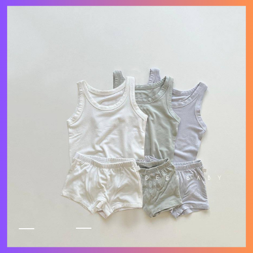 [COMBO 3 bộ giá ưu đãi] Bộ cộc ba lỗ áo + quần chất thun mềm mịn, bộ mùa hè cho bé từ 5-37kg ...