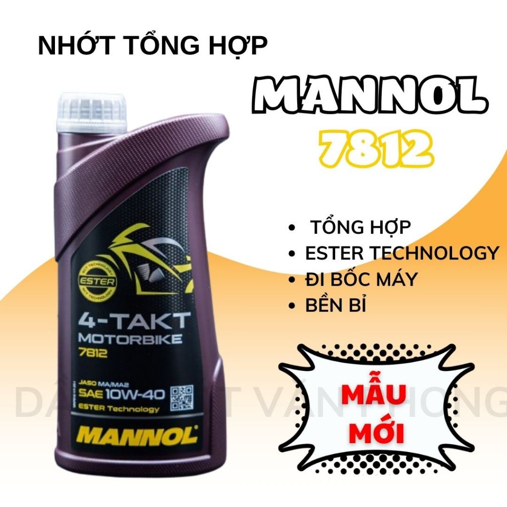 Nhớt Mannol 7812 10W40 MOTORBIKE 4- TAKT CÔNG NGHỆ ESTER | Shopee Việt Nam
