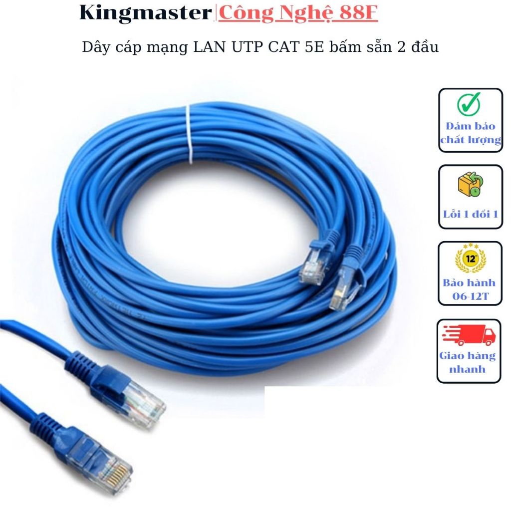 Dây cáp mạng LAN UTP CAT 5E bấm sẵn 2 đầu | Shopee Việt Nam