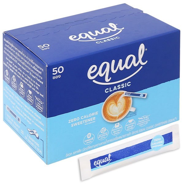 Đường ăn kiêng Equal Classic hộp 50g (50 gói x 1g) | Shopee Việt Nam