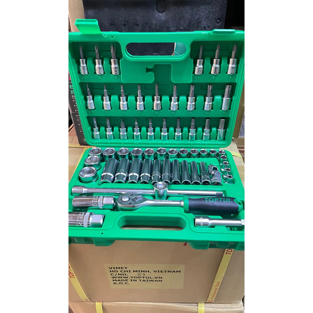 Bộ tuýp đầu 3/8" 60PCS TOPTUL GCAI6001 | Shopee Việt Nam