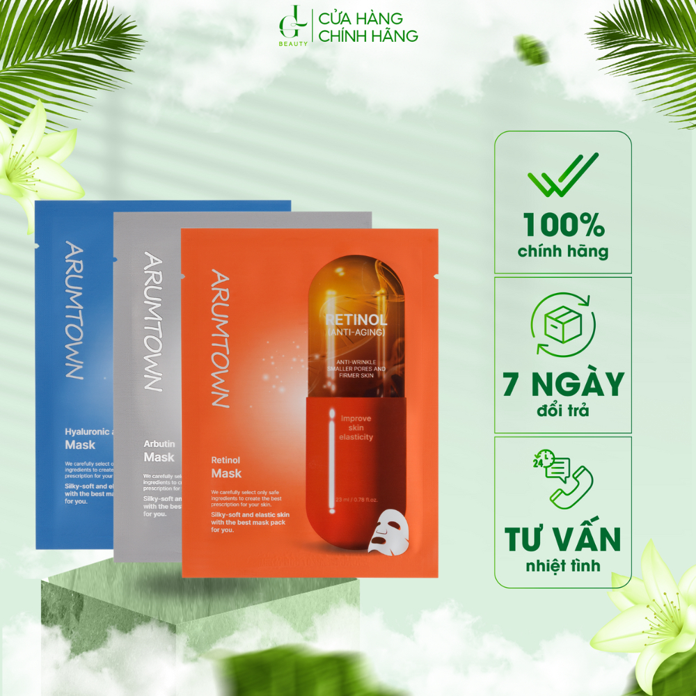 Mặt Nạ Cấp Ẩm, Dưỡng Sáng, Làm Dịu và Đều Màu Da Arumtown Mask 23ml ...