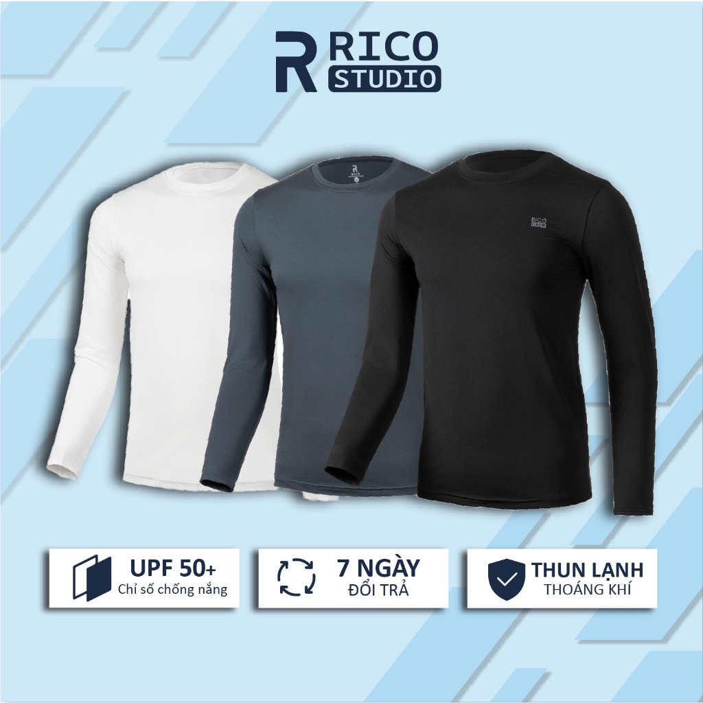 Áo giữ nhiệt dài tay cổ tròn thể thao Rico Studio M09 | Shopee Việt Nam