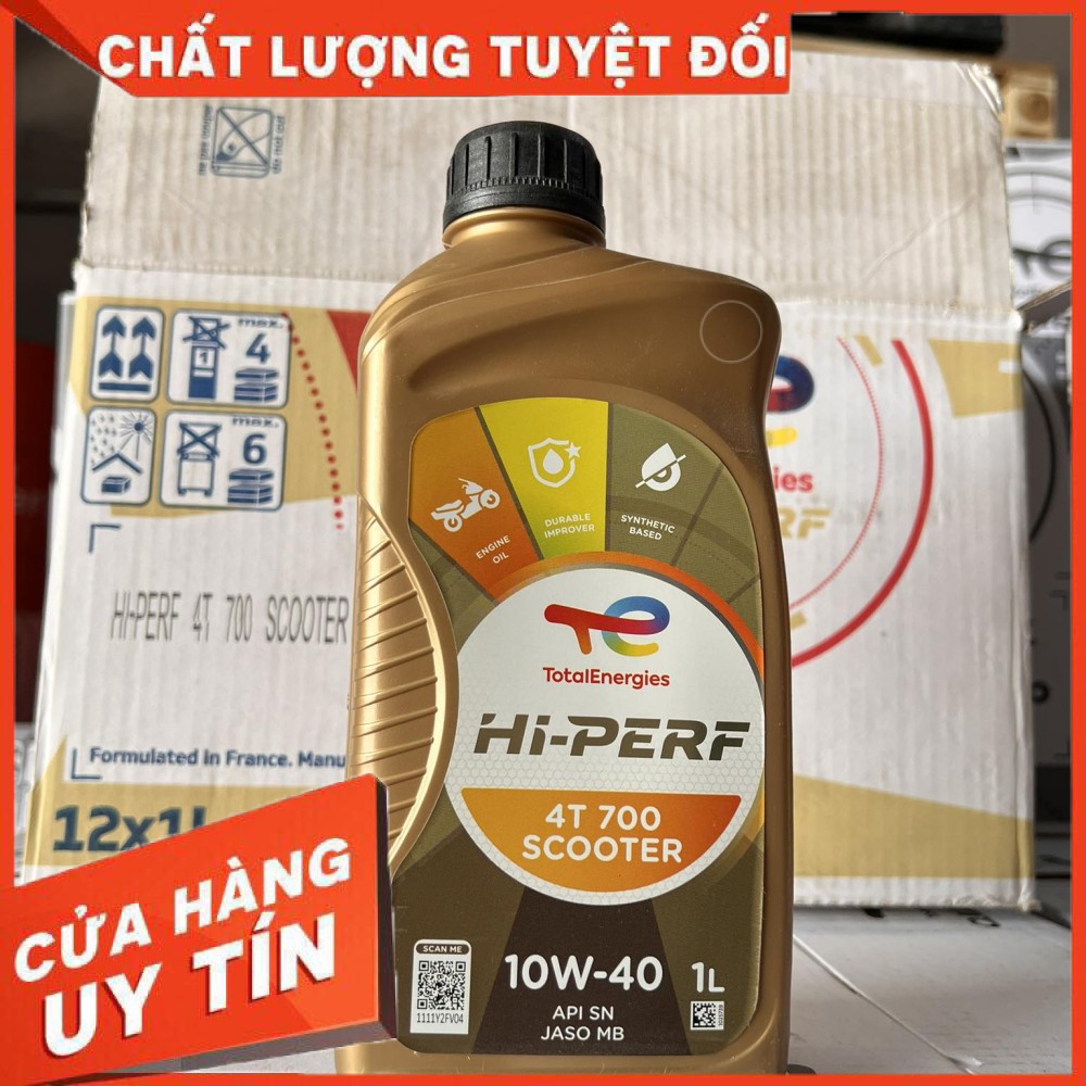 [Chính hãng TotalEnergies VN] Nhớt xe tay ga TOTAL HI PERF 4T 700 SC 10W40 bôi trơn động cơ ...