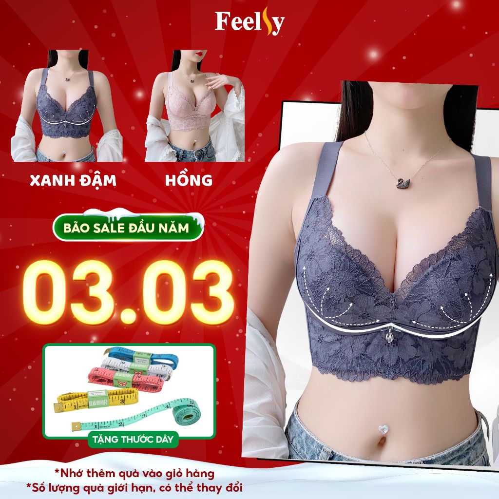 Áo Ngực Định Hình Bản To Chống Hằn, Giảm Mỡ Lưng Chính Hãng BRA FEELSY LEP28 Có Viền Giả Gọng ...