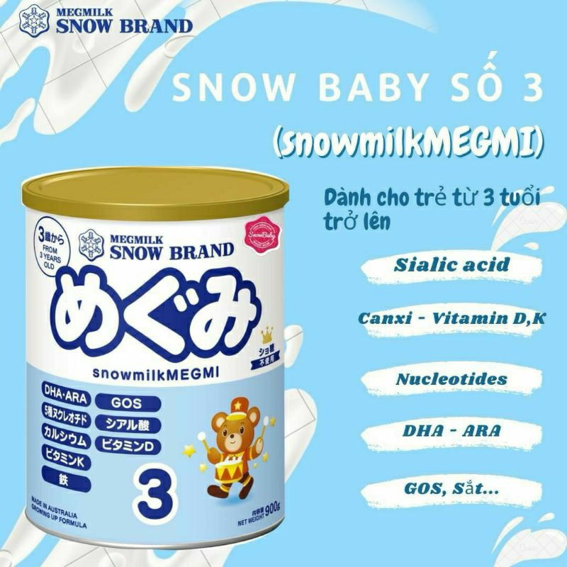 Sữa snow baby số 3 lon 900g hạn 6/2024 của Nhật Bản | Shopee Việt Nam