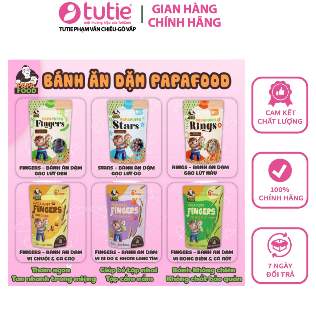 Bánh Ăn Dặm Papa Food - PapaPuffs Fingers | Dành Cho Bé Từ 6 Tháng Tuổi ...