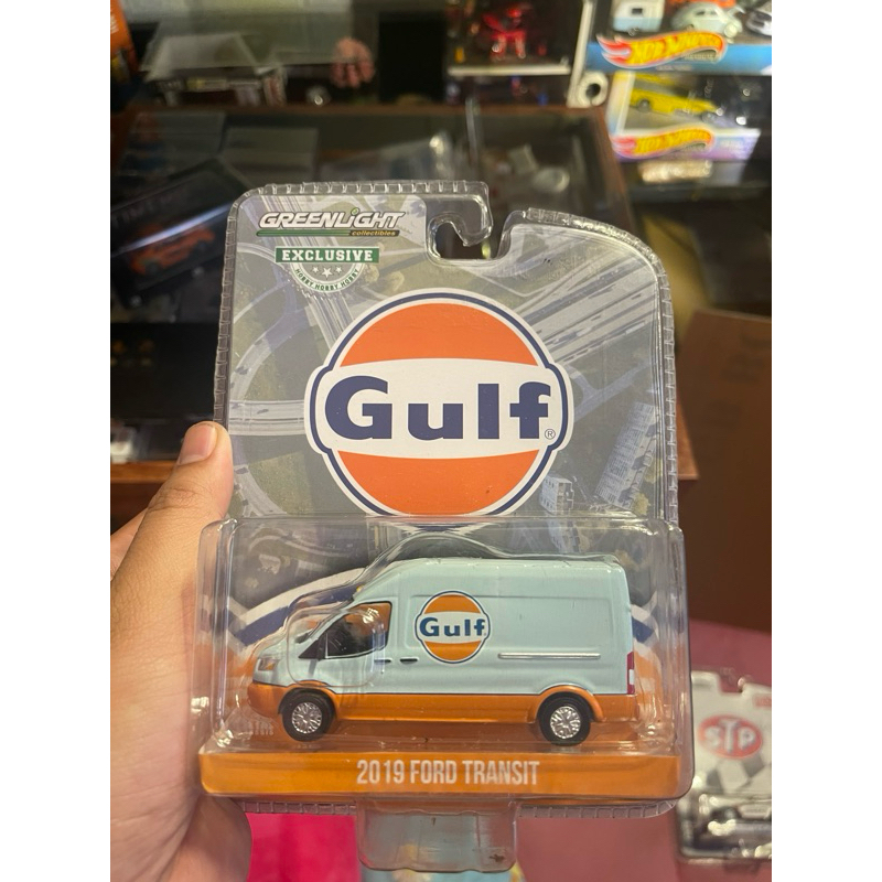 mô hình xe 2019 Ford Transit tem GULF chính hãng Greenlight tỉ lệ 1:64 ...