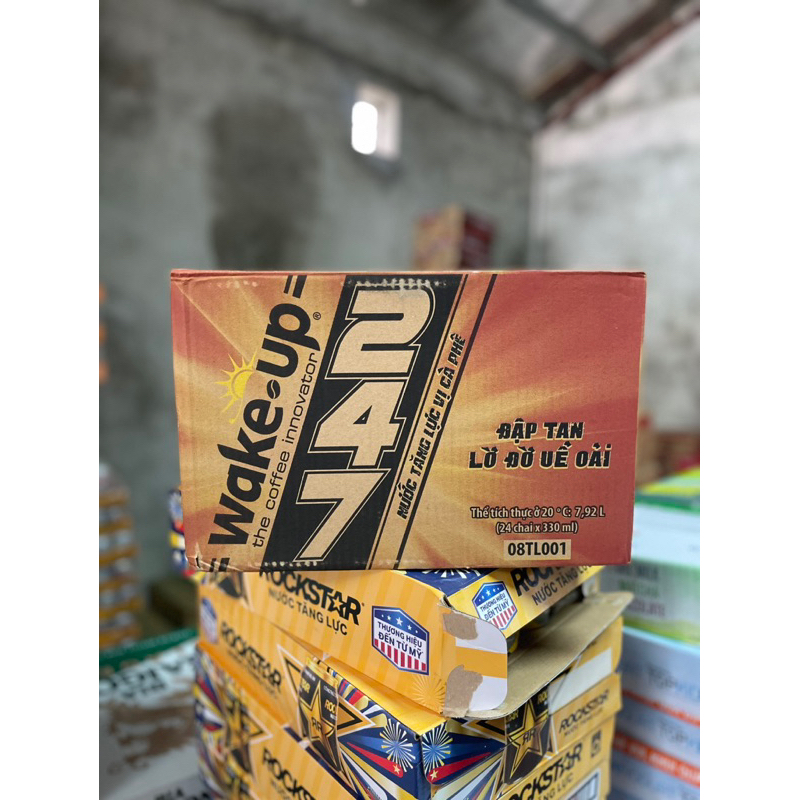 Thùng 24 Chai Nước Tăng Lực Wake up 247 Vị Cà Phê | Shopee Việt Nam