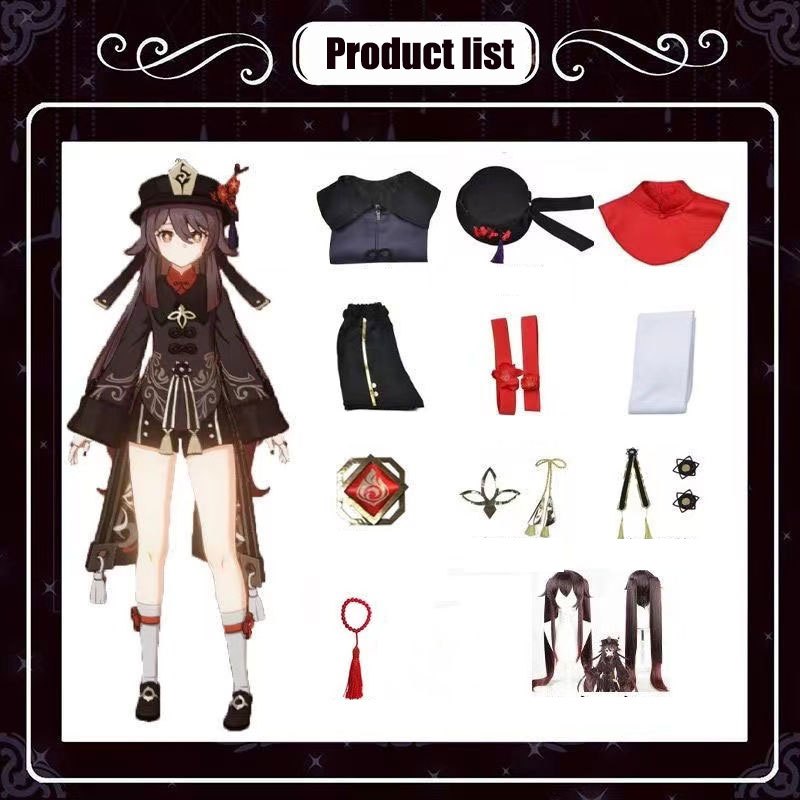 Genshin Impact Hutao Cosplay Costume plus size Uniform Anime Game Hu ...