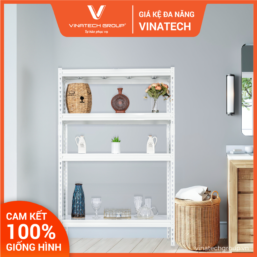 Kệ Sắt V Lỗ 4 Tầng D1000xR400xC1500 Chính Hãng VINATECH - Kệ Sắt Để ...