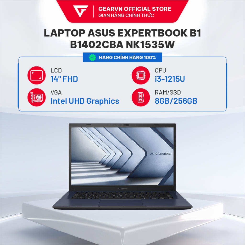 Laptop ASUS Expertbook B1 B1402CBA NK1535W| i3-1215U| 8GB DDR4|256GB ...