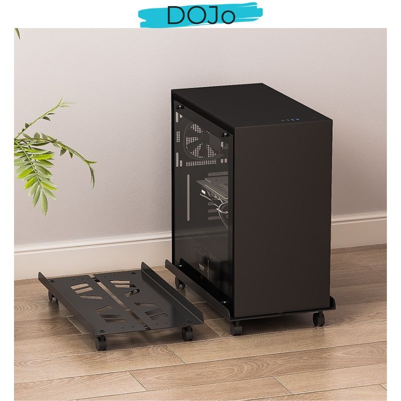 Giá đỡ case pc DOJO chất liệu thép không gỉ tản nhiệt có bánh xe di ...