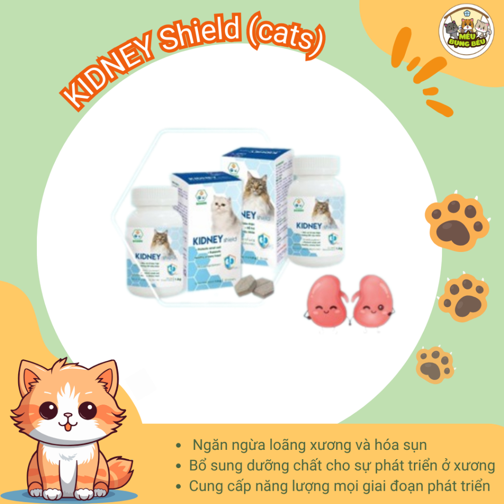 KIDNEY Shield (cats) hỗ trợ chức năng thận cho mèo và bổ sung khoáng, 1 hộp 30 viên | Shopee ...