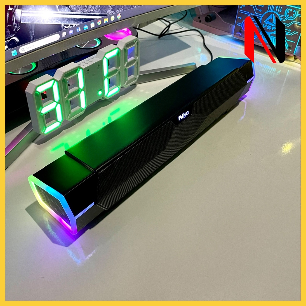 Loa Thanh Soundbar Bluetooth Có Dây Led RGB NIYE V18 Loa Máy Vi Tính Pc ...