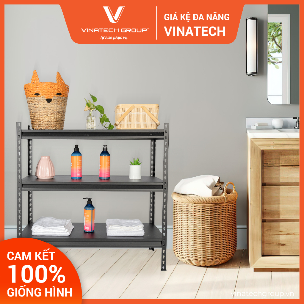 Kệ Sắt V Lỗ 3 Tầng Kích Thước D1000xR400xC1000 Chính Hãng VINATECH - Kệ ...