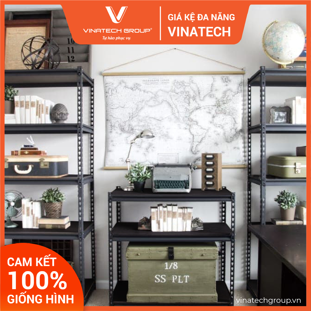 Kệ Sắt V Lỗ 3 Tầng Kích Thước D1000xR400xC1000 Chính Hãng VINATECH - Kệ ...