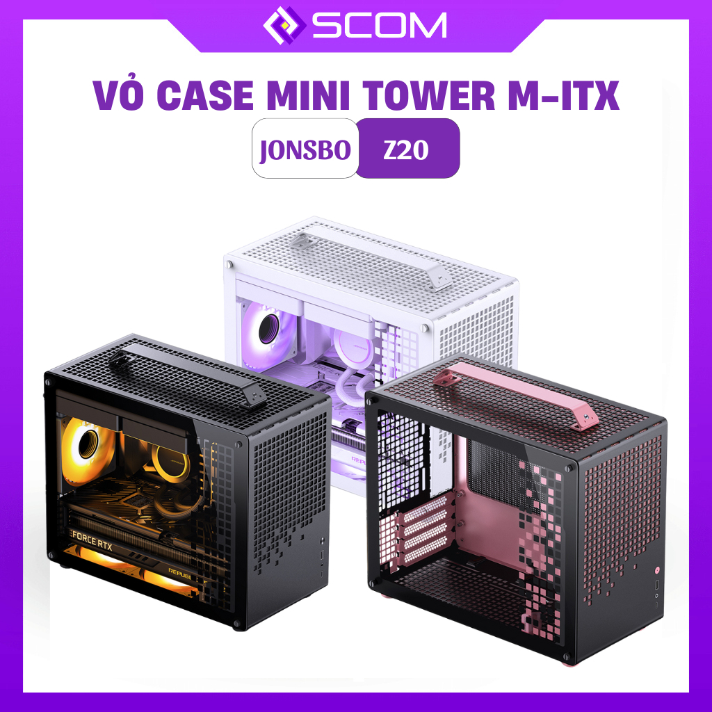 Vỏ case Mini Tower M-ATX Jonsbo Z20 - Vỏ case máy tính mặt lưới có tay cầm chính hãng | Shopee ...