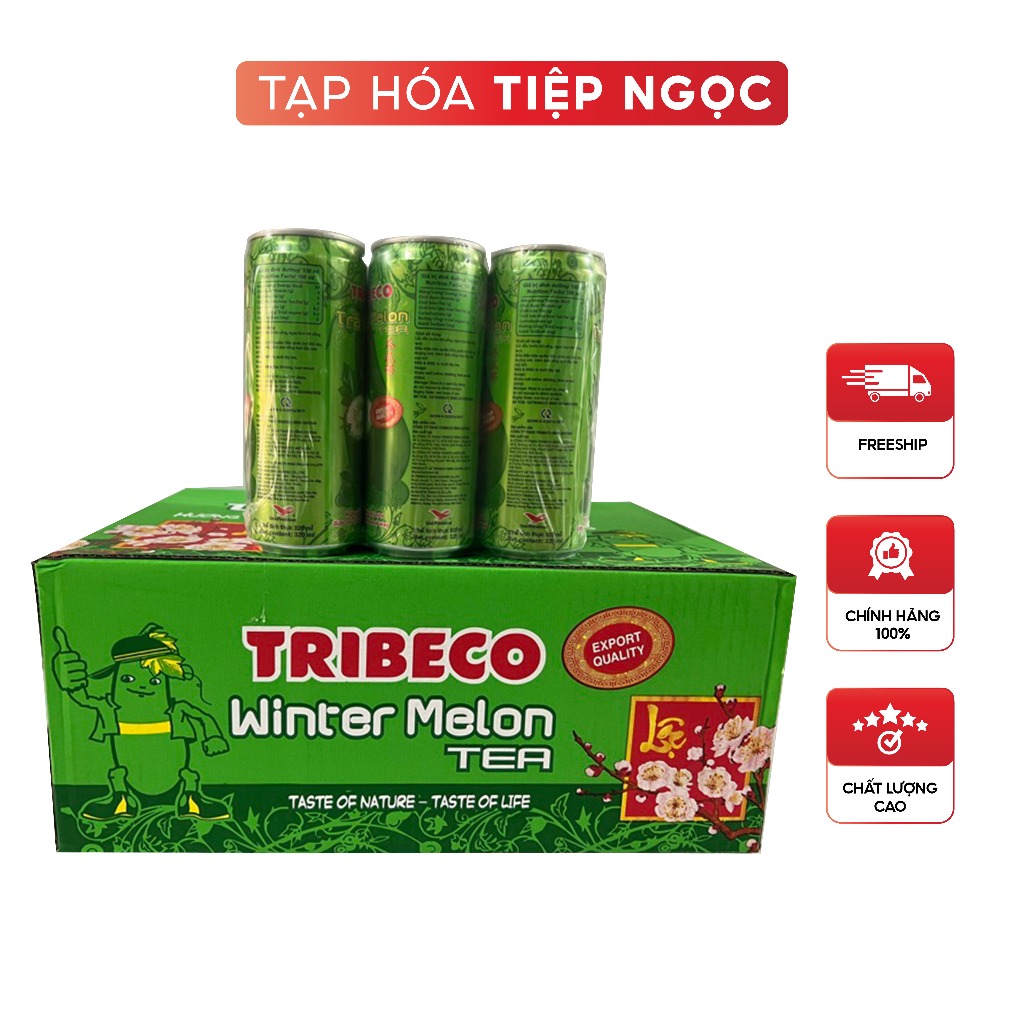 Thùng 24 lon trà bí đao Tribeco 320ml | Shopee Việt Nam