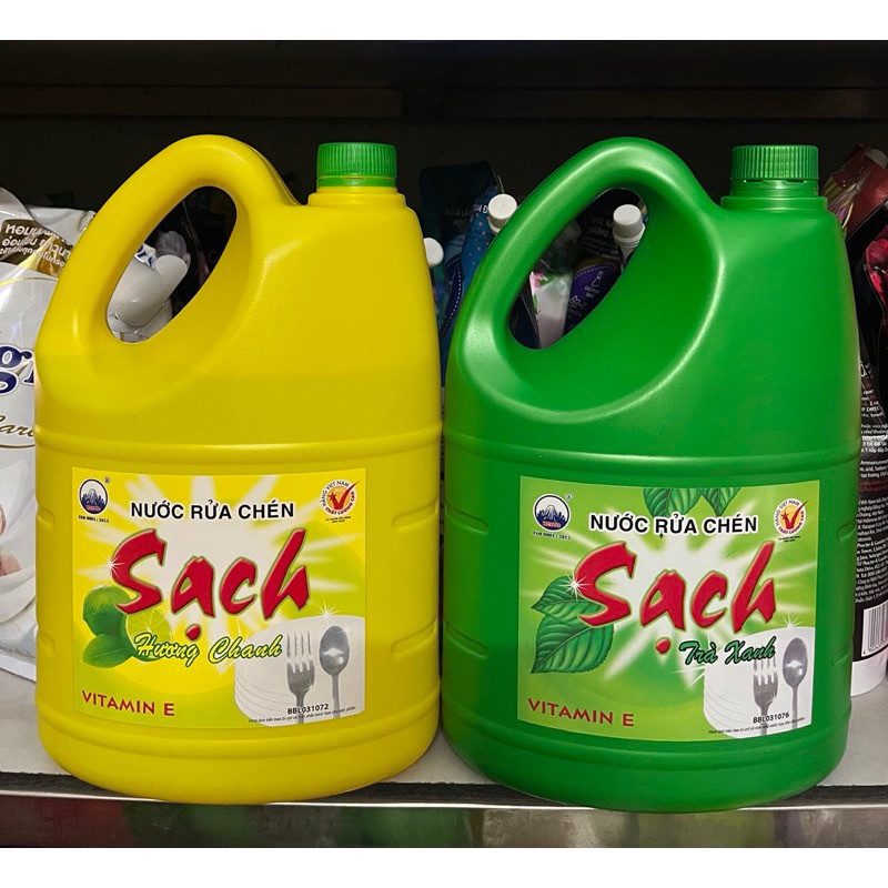 Nước rửa chén sạch trà xanh và hương chanh 3,8kg | Shopee Việt Nam