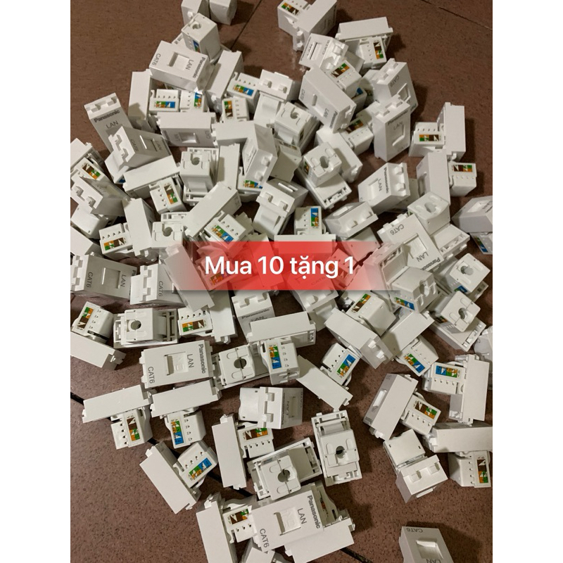 Combo 10 nhân mạng panasonic cat6(tặng 1)Nhân mạng cat6, ổ cắm mạng ...