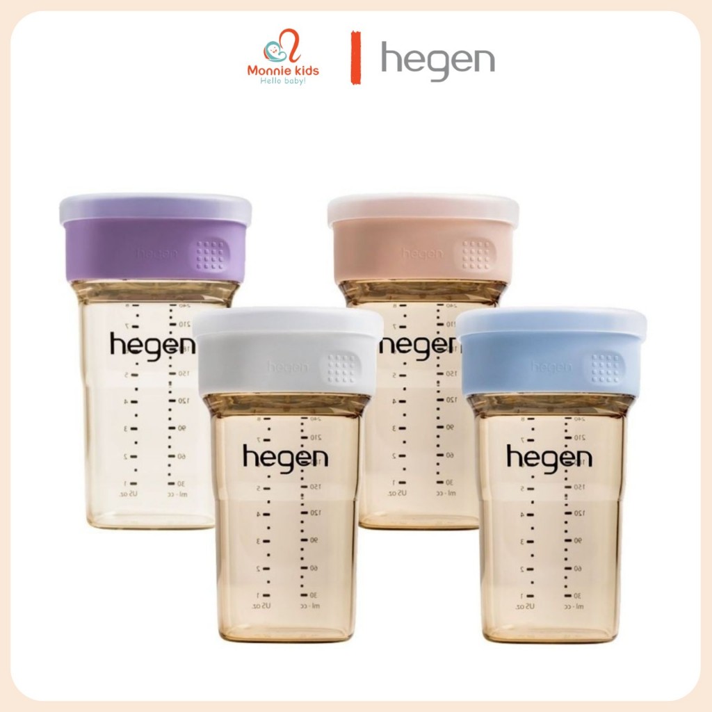 Bình tập uống nước Hegen All Rounder Cup 240ML cho bé 12m+, ly uống ...
