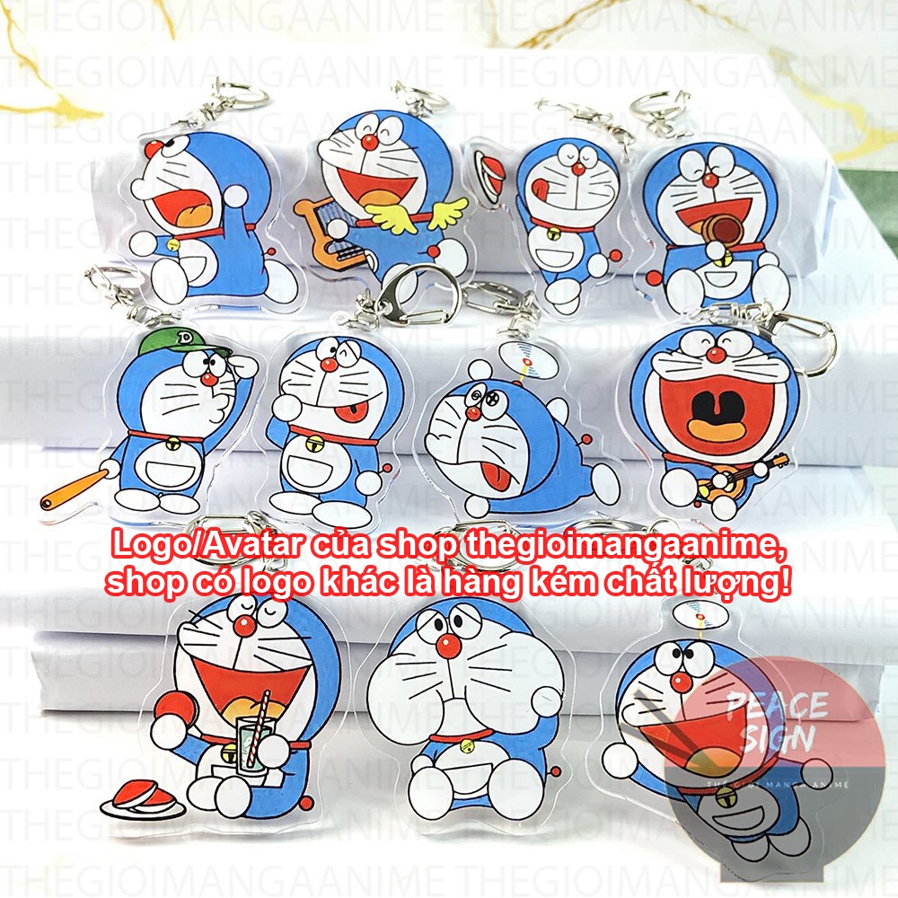 ( Mica trong acrylic) Móc khóa Doraemon Chú mèo máy đến từ tương lai in ...