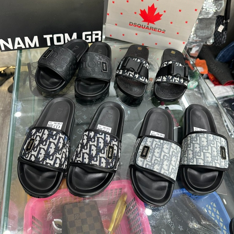Dép Quai Ngang Dio Nam - Dép Dio Dán Dệt hoa văn Monogram Siêu Đẹp ...