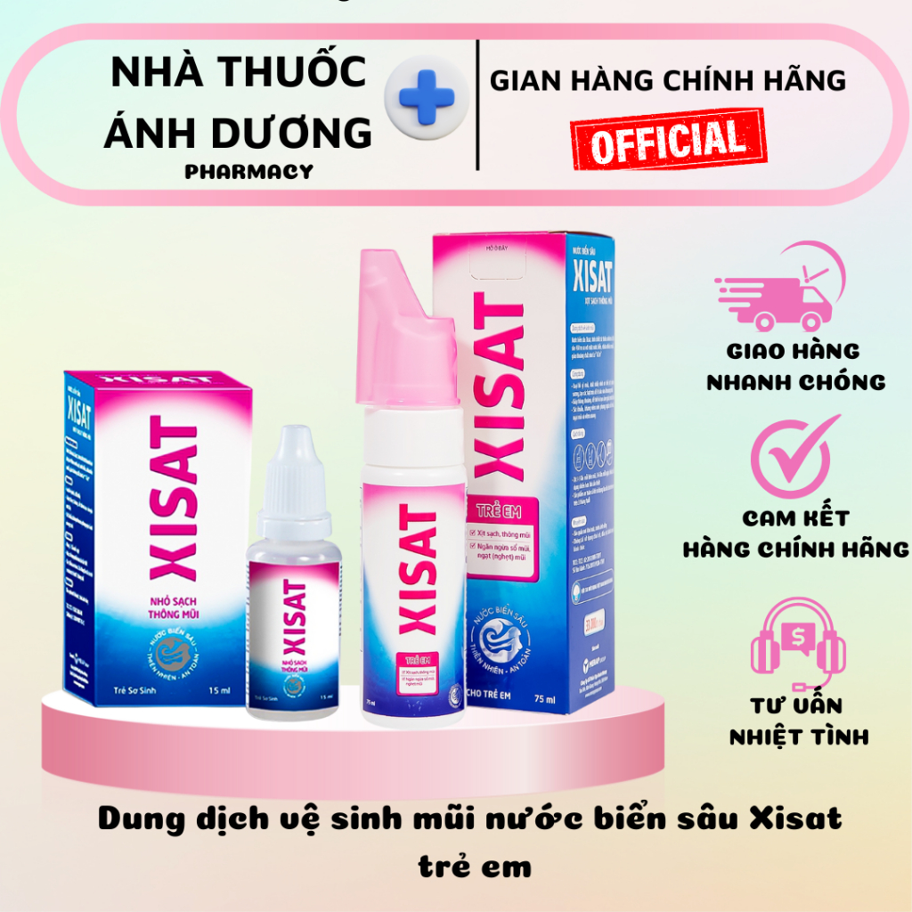 Nước biển sâu sạch thông mũi dành cho trẻ em Xisat (15/75ml) | Shopee ...