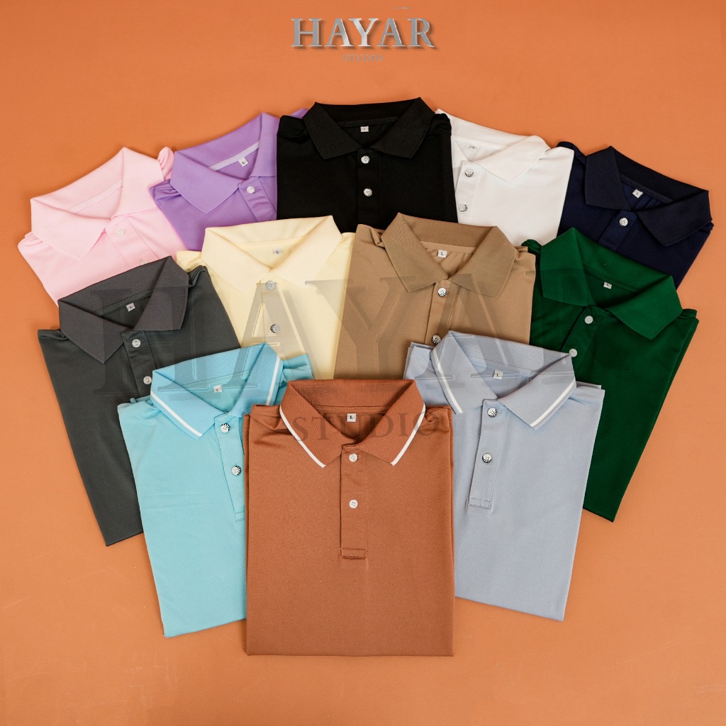 Áo Polo Xẻ Lai Big Size HayaR Basic Classic Chất Vải Mắt Chim Coolmax Thoáng Mát, Polo Nam Trơn ...